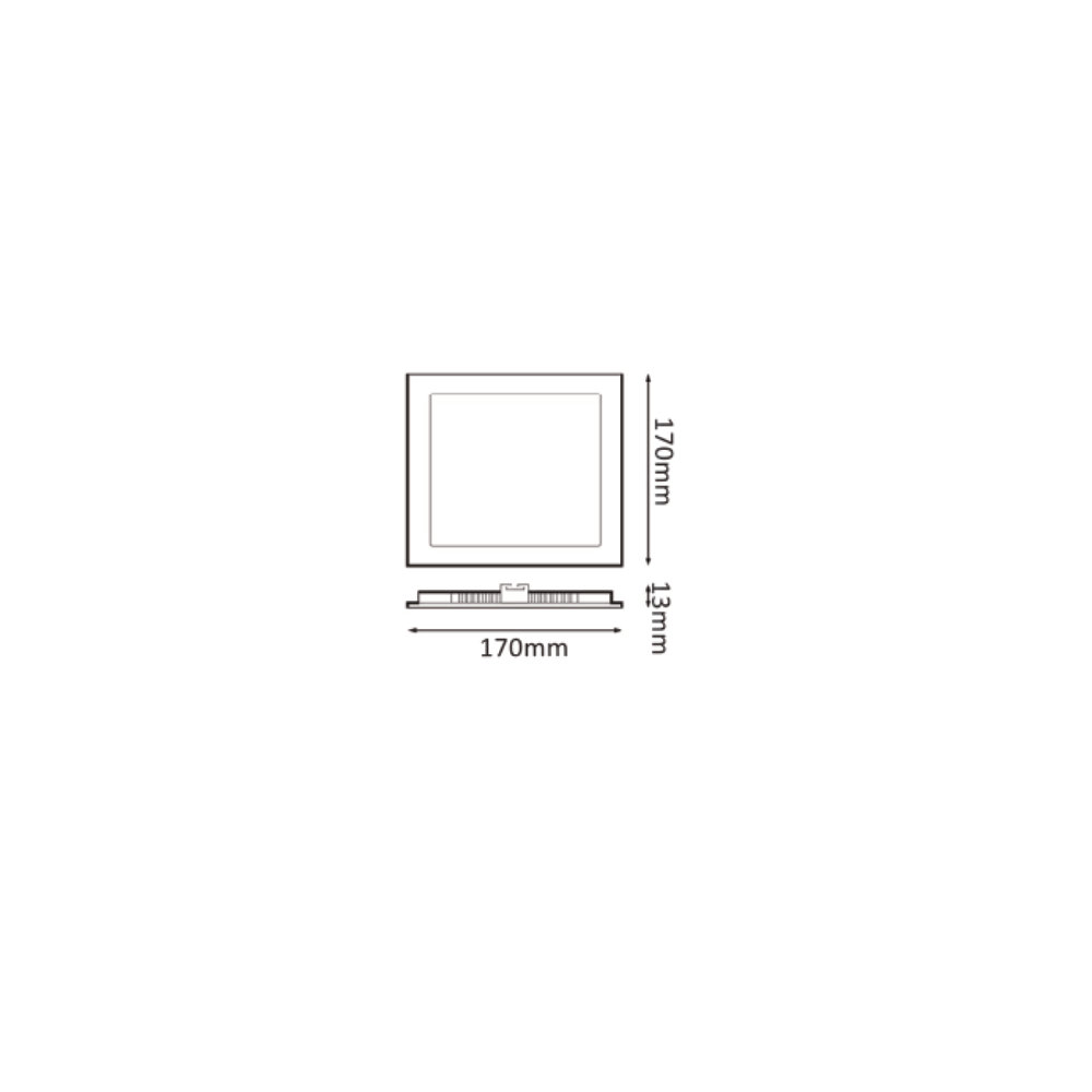 Panel LED Slim 12W Cuadrado Blanco – LuckyLED